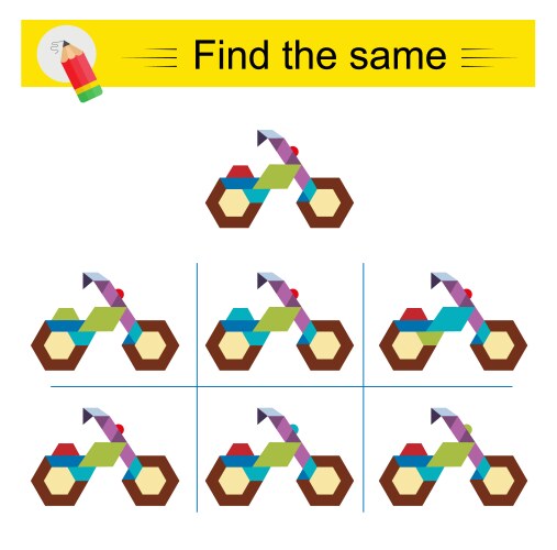 Puzzle game for kids task the development Vector Image