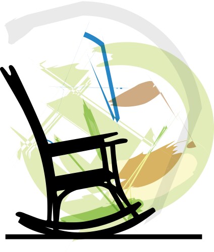 Classic red rocking chair Royalty Free Vector Image