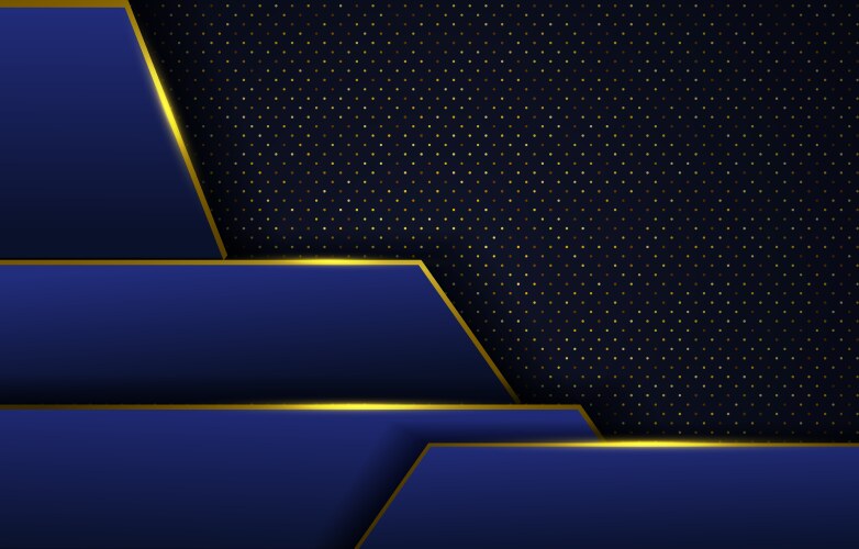 Luxury gold and blue background design Royalty Free Vector