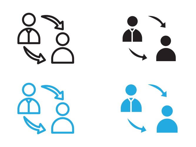 Coach icon black and white outline sign Royalty Free Vector