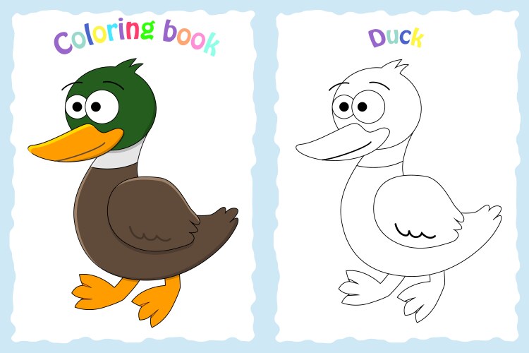 Coloring book page for preschool children Vector Image