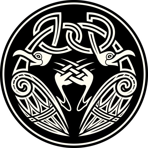 Runic scandinavian circle Royalty Free Vector Image