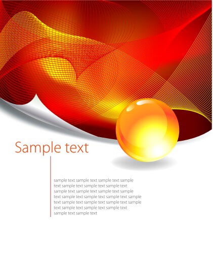Background design with abstract red and yellow Vector Image