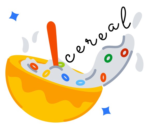 Cereal bowl Royalty Free Vector Image - VectorStock