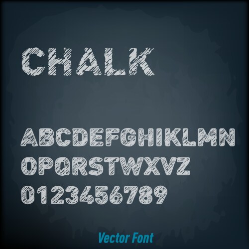 Chalked alphabet Royalty Free Vector Image - VectorStock