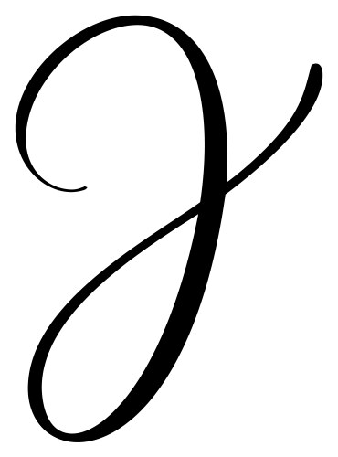 Cursive Font Letter J Vector Images (82)
