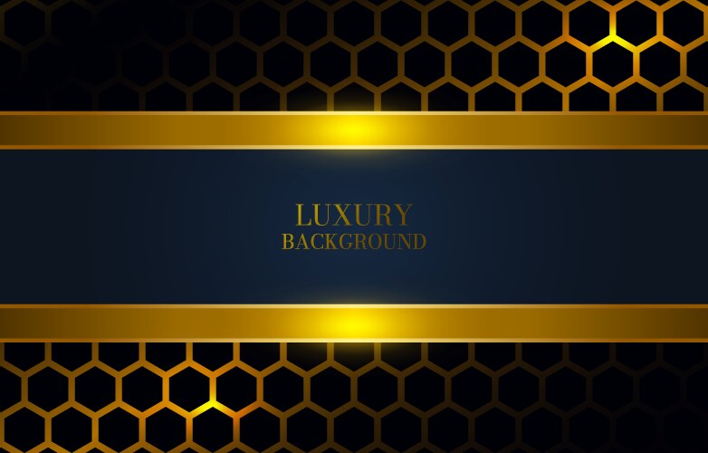 Luxury gold and blue background design Royalty Free Vector