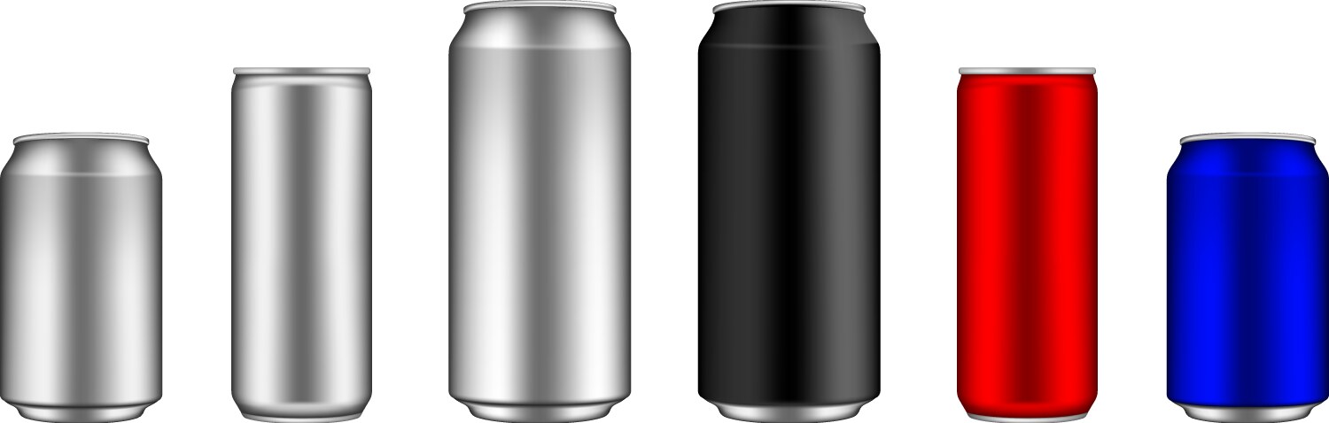 Realistic aluminum cans Royalty Free Vector Image