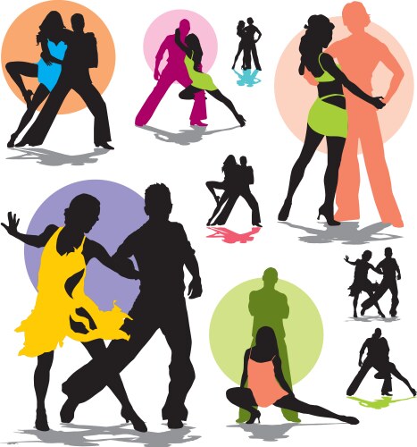 Jazz dancers man and woman Royalty Free Vector Image