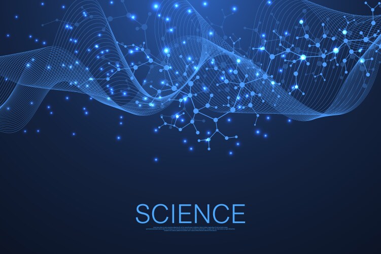 Science template wallpaper or banner with a dna Vector Image