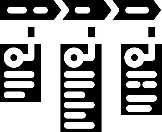 Complaint resolution business process glyph icon Vector Image