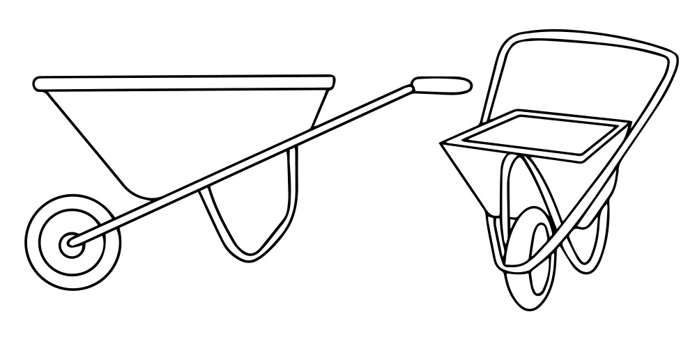 Wheel Barrow Sketch Vector Images (93)