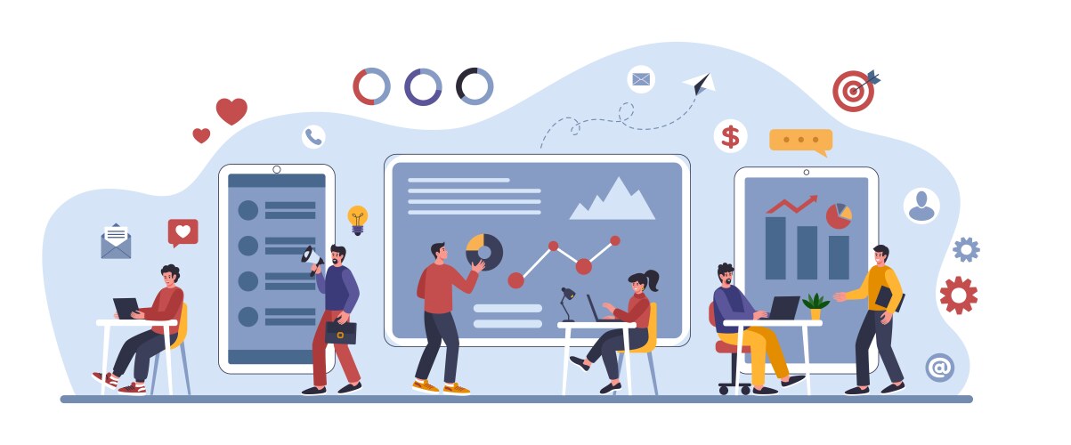 Educational webinar digital Royalty Free Vector Image