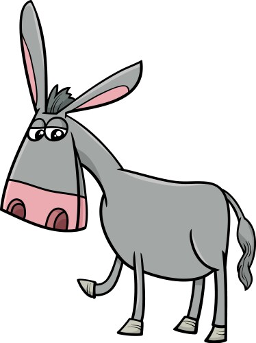 Cartoon happy donkey showing ass Royalty Free Vector Image
