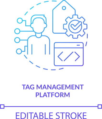 Tag management platform concept icon Royalty Free Vector
