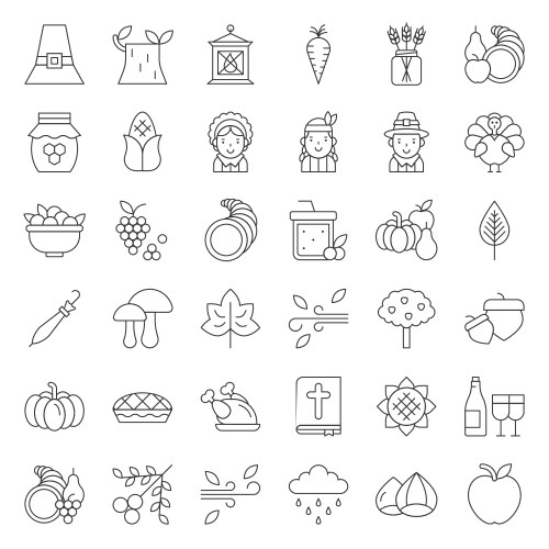 Thanksgiving Outline Vector Images (over 10,000)