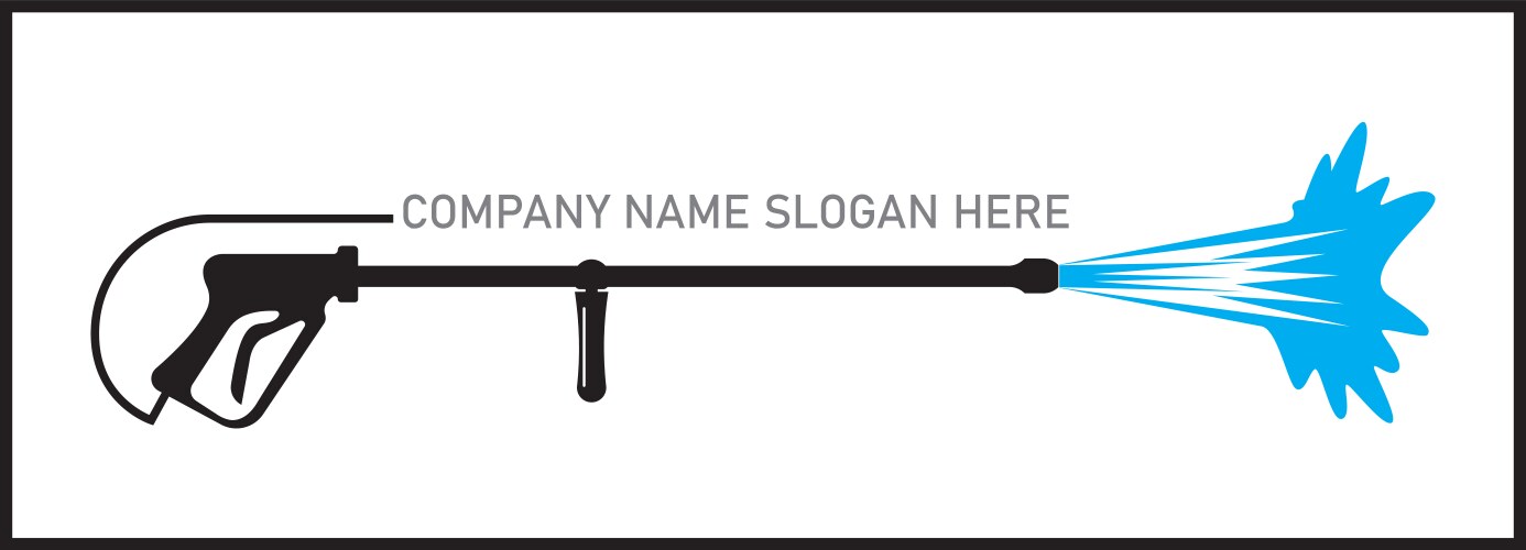 Pressure washing lettering logo Royalty Free Vector Image