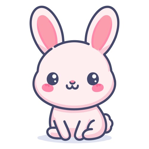 Cute cartoon bunnies Royalty Free Vector Image
