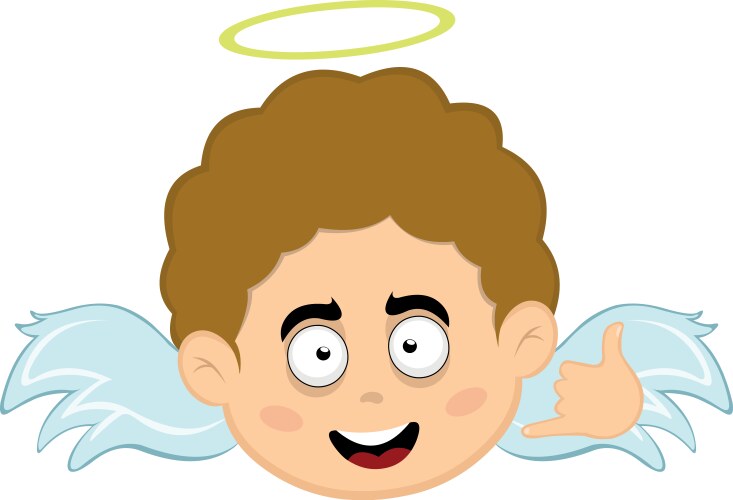 Head child angel sleeping Royalty Free Vector Image