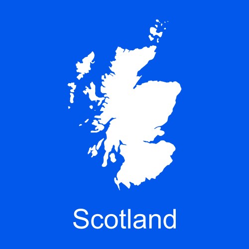 Scotland map icon Royalty Free Vector Image - VectorStock