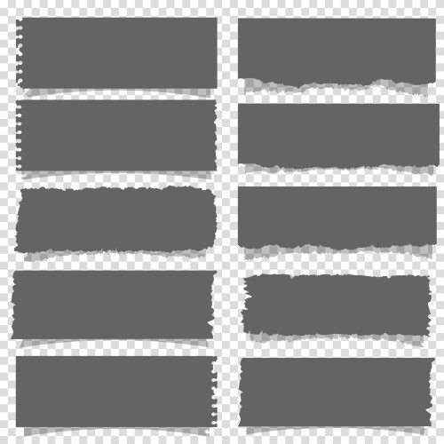 Blank old photo frames isolated on transparent Vector Image