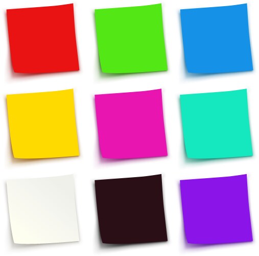 Post it note paper Royalty Free Vector Image - VectorStock