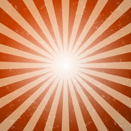 Sun rays sunburst on red color background Vector Image