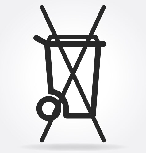 Put your trash rubbish in bin symbol Royalty Free Vector