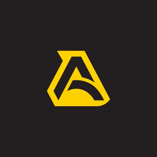 Triangle letter ga simple geometric logo Vector Image