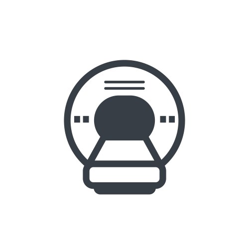 Mri scanner line outline icon Royalty Free Vector Image