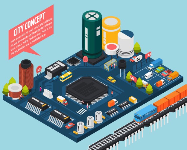 Electronics components kit Royalty Free Vector Image