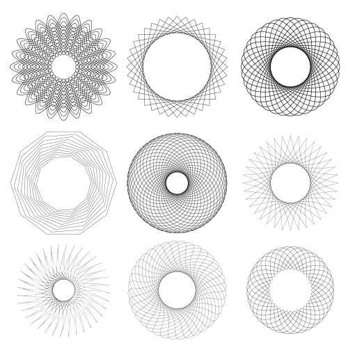 Ornaments black and gray Royalty Free Vector Image