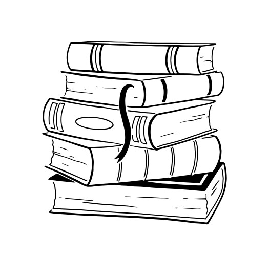 Stack of books Royalty Free Vector Image - VectorStock