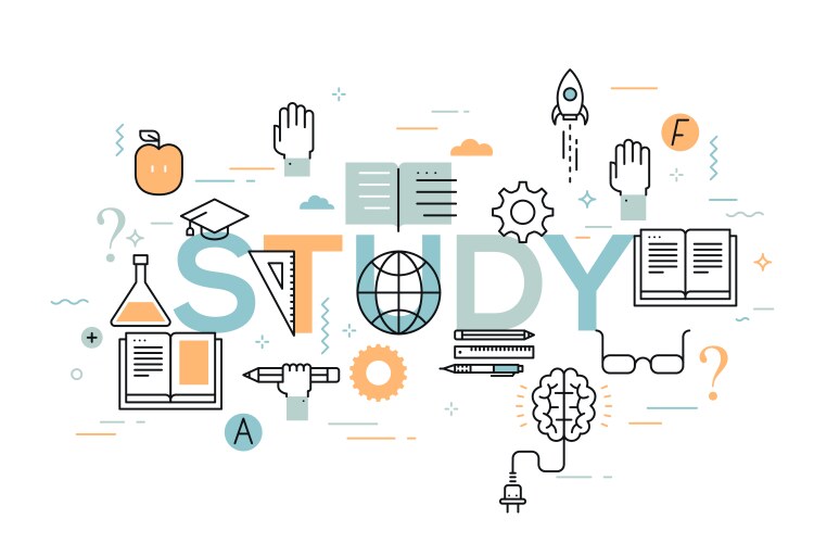 Literary cafe emblem Royalty Free Vector Image