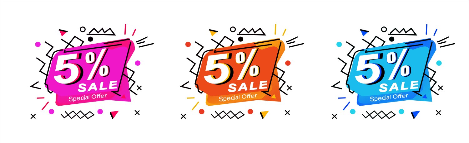 50 percent off discount creative composition Vector Image