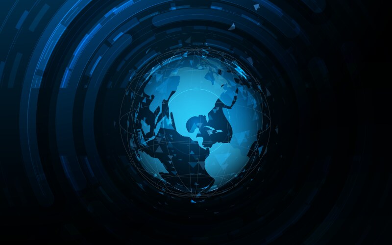 Global Network Connection And Data Big Royalty Free Vector