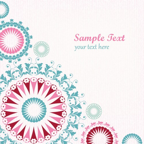 Floral frame template decoration Royalty Free Vector Image