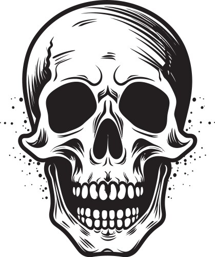 Frightening surprise emblem shocked skeleton Vector Image