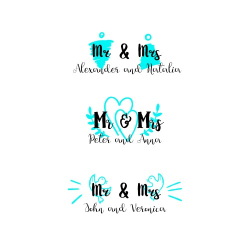Mr and Mrs Vector Images (over 4,800)