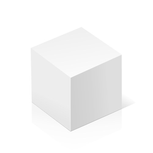 Isolated realistic open white box with shadow Vector Image