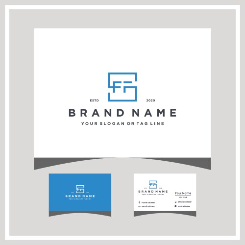 Creative letter sna square logo design Royalty Free Vector