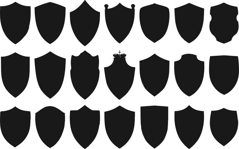Set of different shields Royalty Free Vector Image
