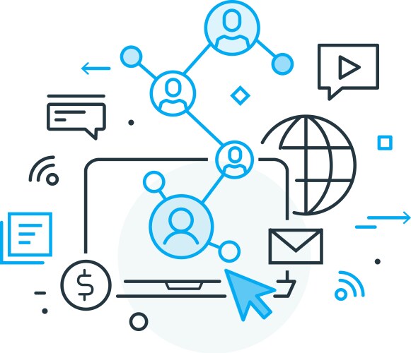 Chatbot digital communication Royalty Free Vector Image