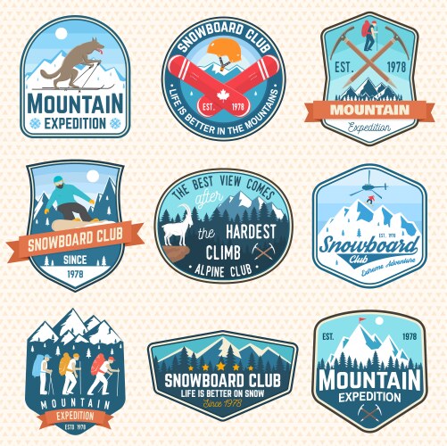 Set of retro vintage badge and label design Vector Image