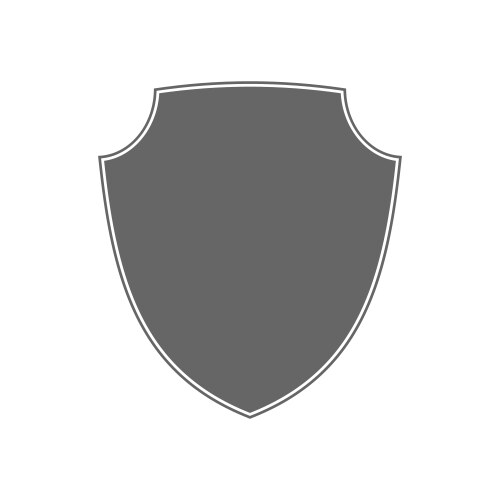 Collection of copper shields isolated on white Vector Image