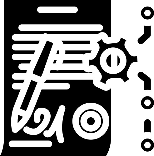 Cash flow management business process glyph icon Vector Image