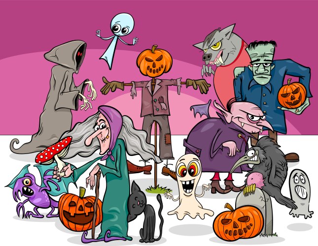 Halloween frankenstein cartoon Royalty Free Vector Image