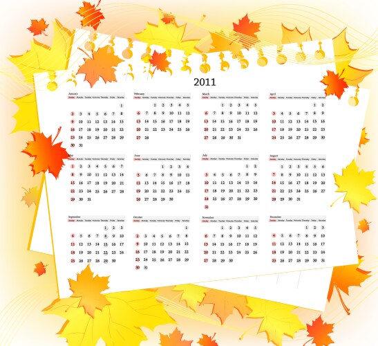 2011 Calendar Vector Images (over 370)