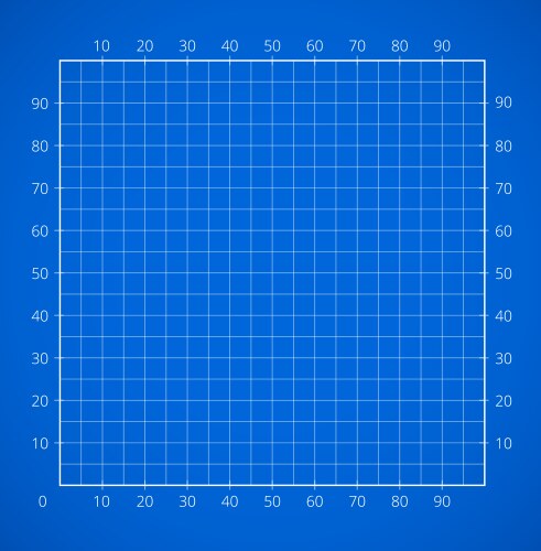 Blue square grid blueprint Royalty Free Vector Image