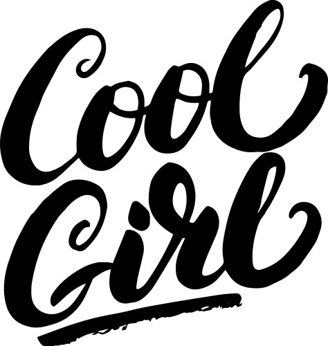 Girl power hand lettering design Royalty Free Vector Image